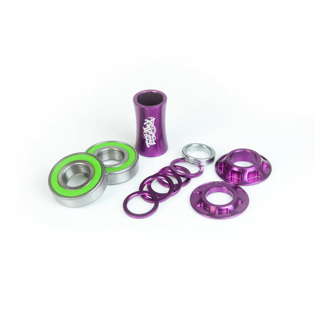 Total BMX Team Mid Bottom Bracket Kit 22mm - Purple– Skates USA