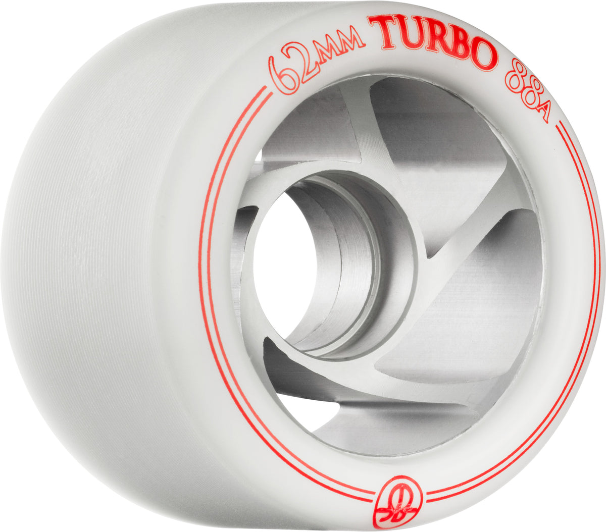 Rollerbones Turbo Wheel Clear Aluminum Hub 62mm 88a - Natural