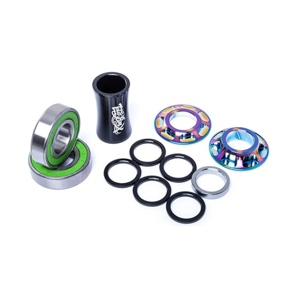 Total BMX Team Mid Bottom Bracket Kit 22mm - Rainbow