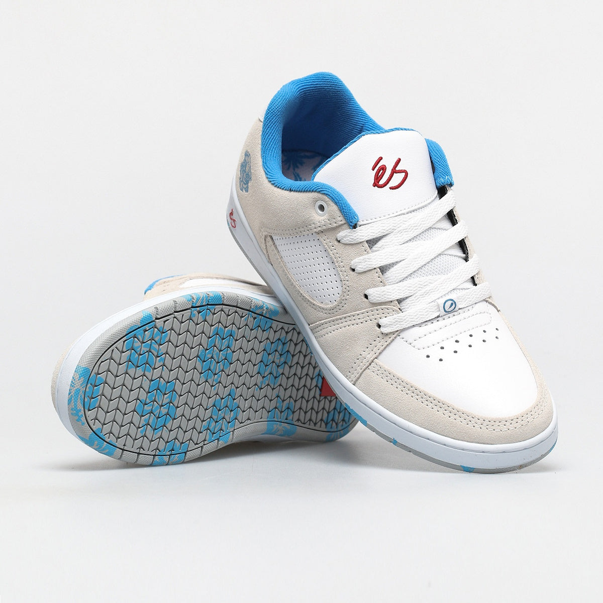 éS Shoes Accel Slim - White/Blue/Red- Skates USA