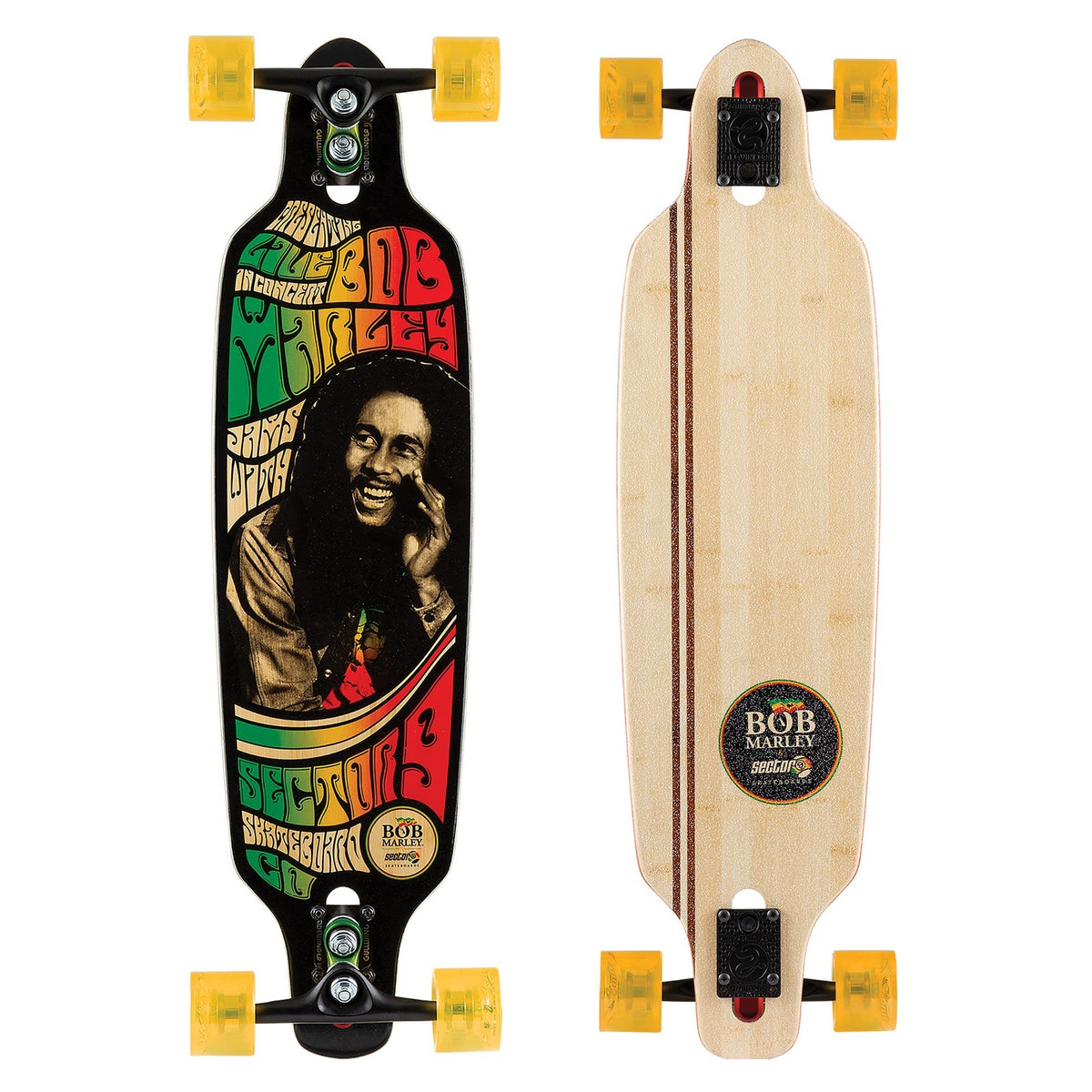 Sector 9 Bamboo Bob Marley Rastaman Complete Longboard - 8.75"