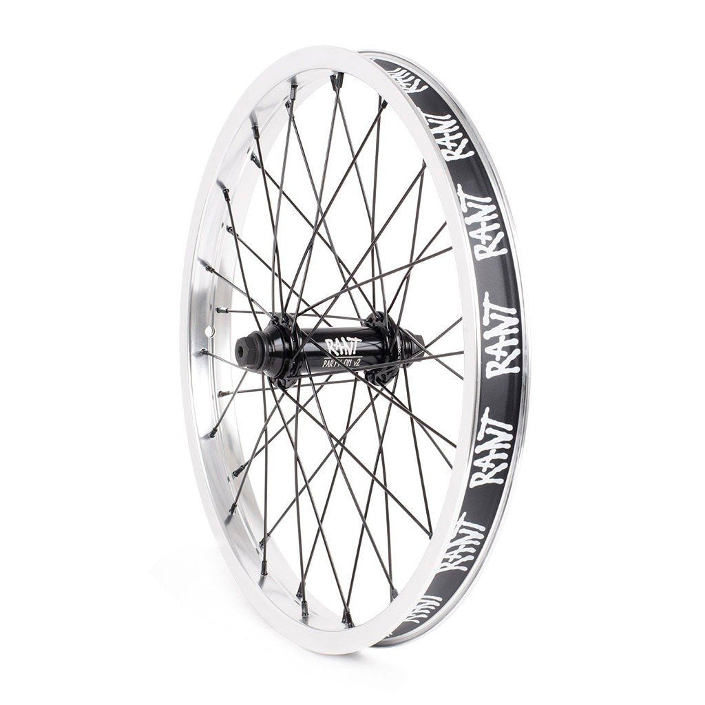 Rant BMX 18" Party On V2 Front Wheel - Silver