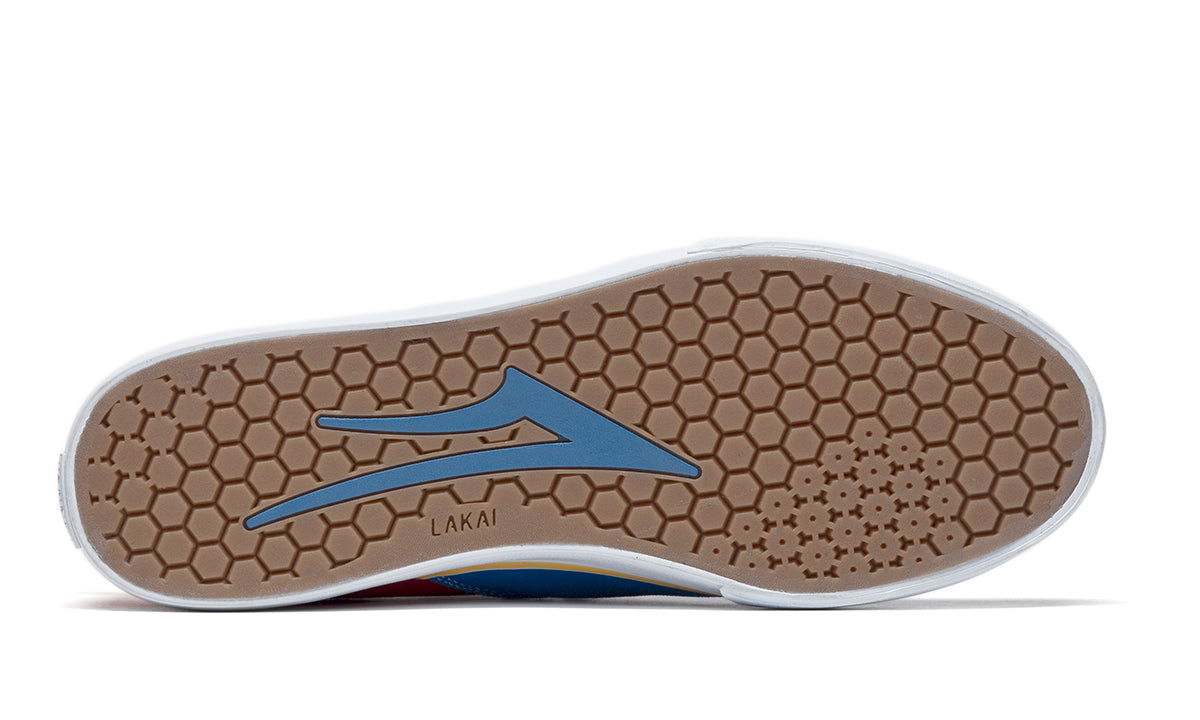 Lakai Shoes Riley 2 - Blue/Red/Yellow- Skates USA