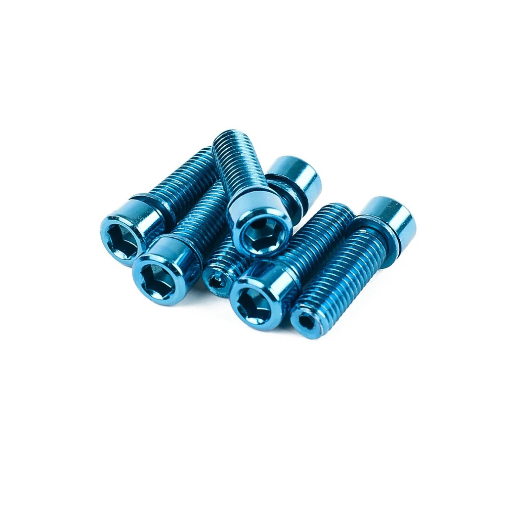 Mission BMX Hollow Stem Bolts 26mm - Blue- Skates USA