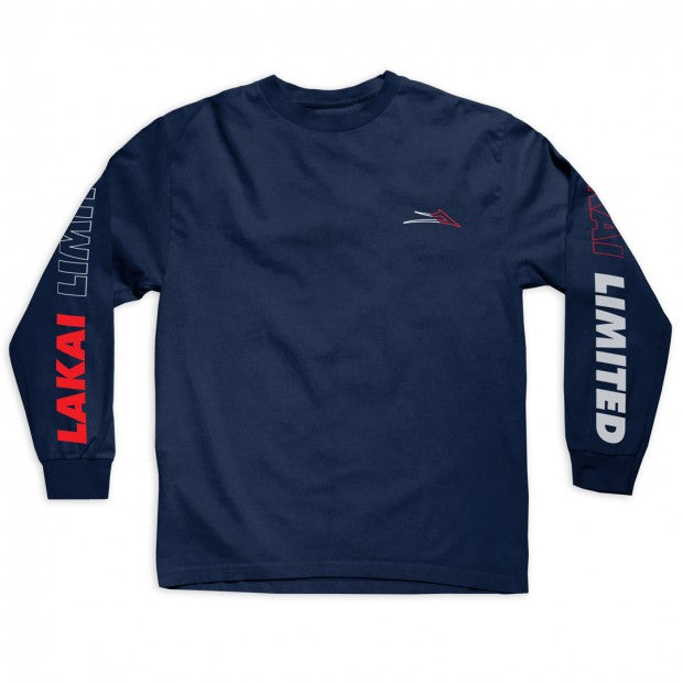 Lakai Racing Long Sleeve T-Shirt - Navy- Skates USA