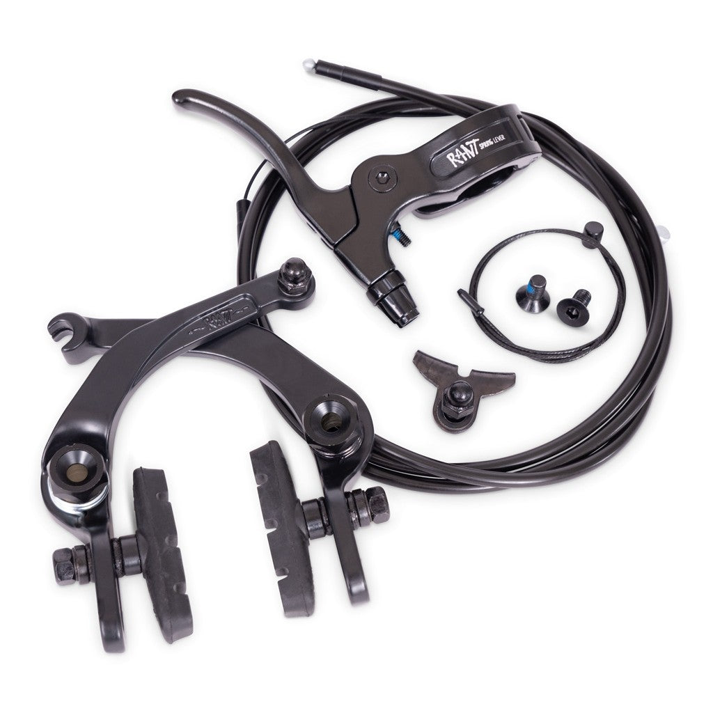 Rant BMX Spring Brakes II Kit (Lever, Cable, Calipers) - Black